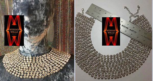 CLEAR STONE COLLAR – MORGAN WELLS DRAG CLOSET