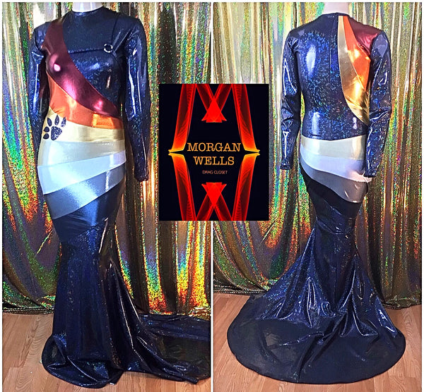 RAY OF BEAR GAY PRIDE HOLOGRAM SPANDEX DRESS – MORGAN WELLS DRAG CLOSET
